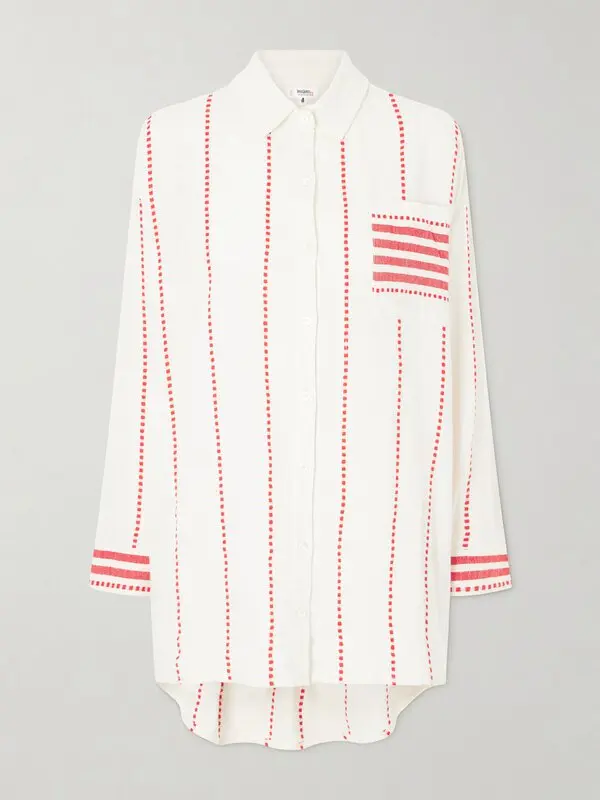 LEMLEM Mariam Cotton-gauze Shirt - Red