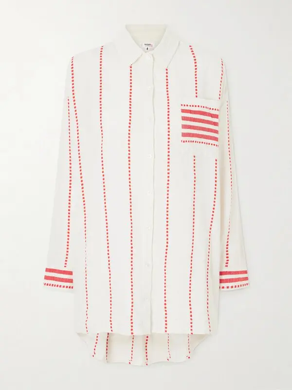LEMLEM Mariam Cotton-gauze Shirt - Red