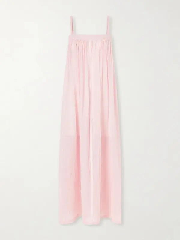 LEMLEM Eda Cotton-gauze Maxi Dress - Pink