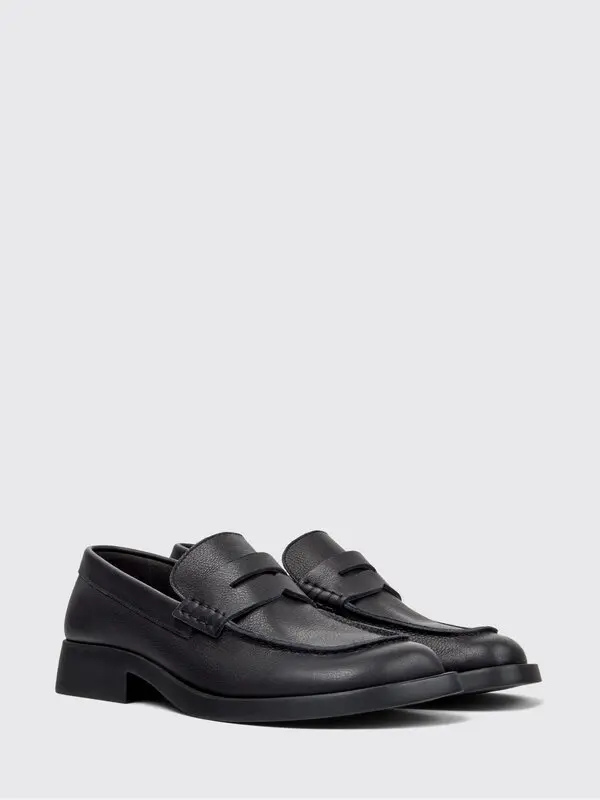 Camper Leather Loafers With Crossover Detail