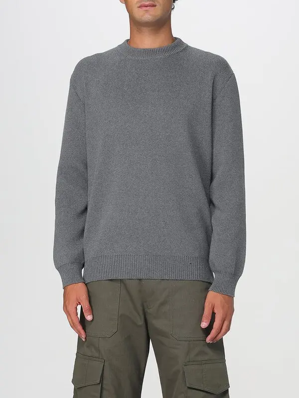 GOLDEN GOOSE Cotton Blend Knit Sweater - Charcoal