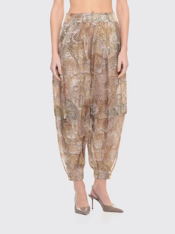 Zimmermann Printed Silk Trousers - Beige