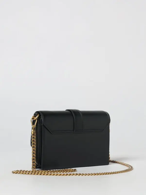 Just Cavalli Leather Mini Bag With Snake Clasp - Black