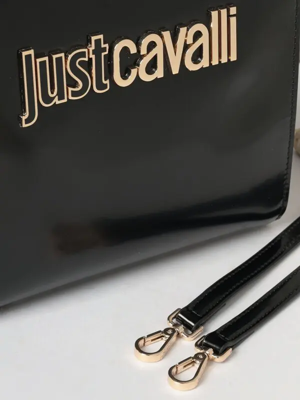 Just Cavalli Brushed Faux Leather Mini Handbag - Black