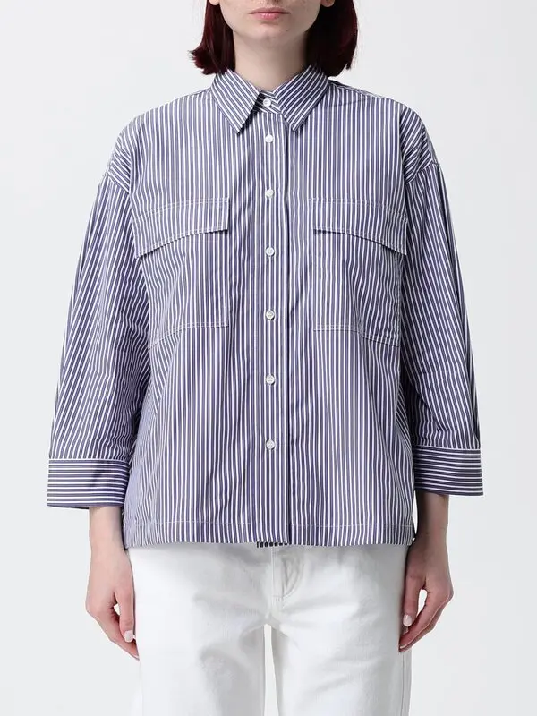 Brunello Cucinelli Striped Cotton Shirt - Blue