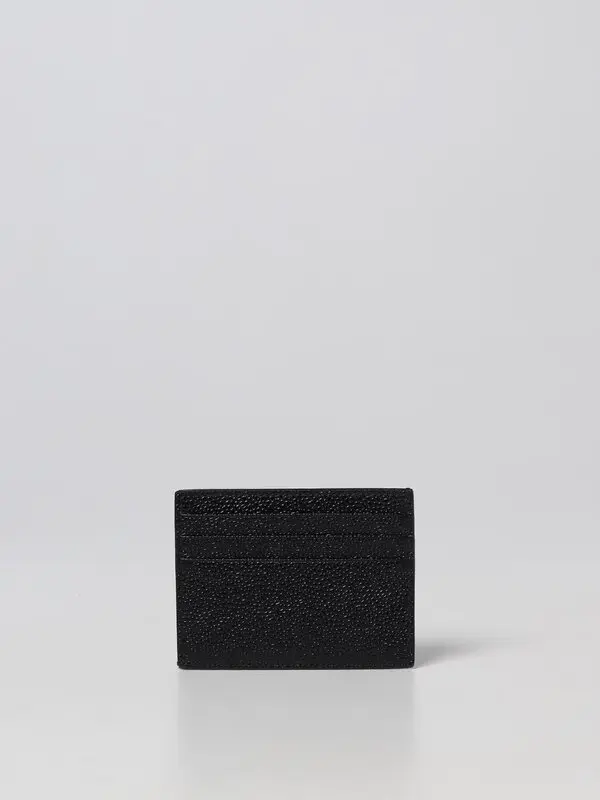 Thom Browne Grained Leather Credit Card Holder