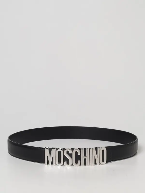 Moschino Smooth Leather Belt - Black 1