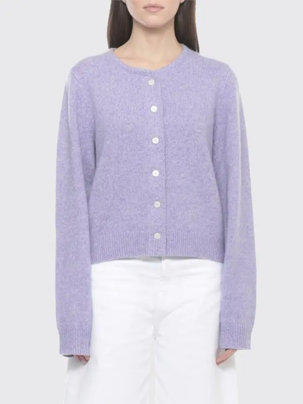 Guest In Residence Cashmere Silk Cardigan - Violet
