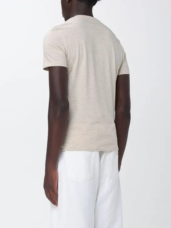 Polo Ralph Lauren Slim Fit Cotton T-shirt With Embroidered Logo And Crew Neck - Sand