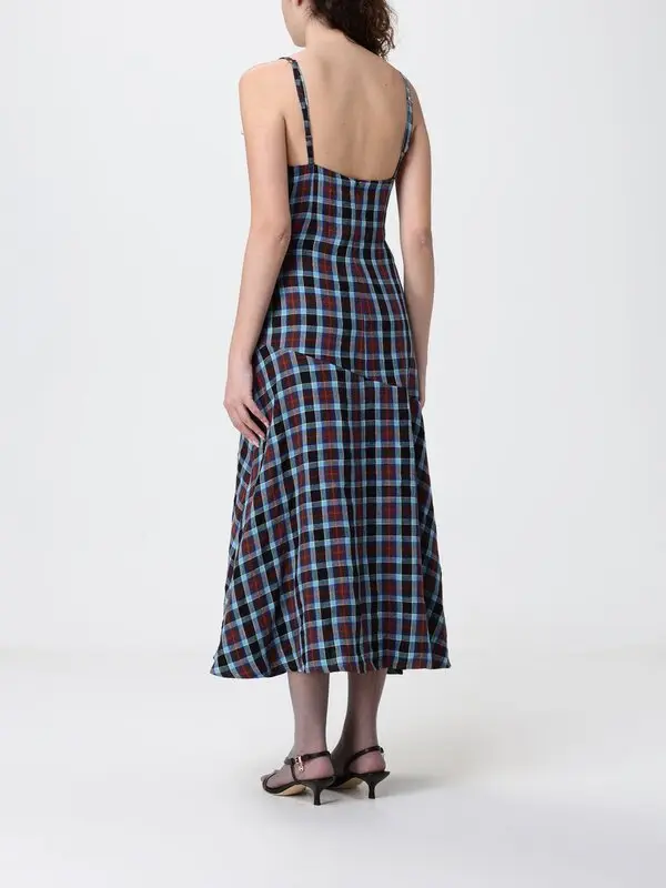 NAMACHEKO Plaid V-neck Dress