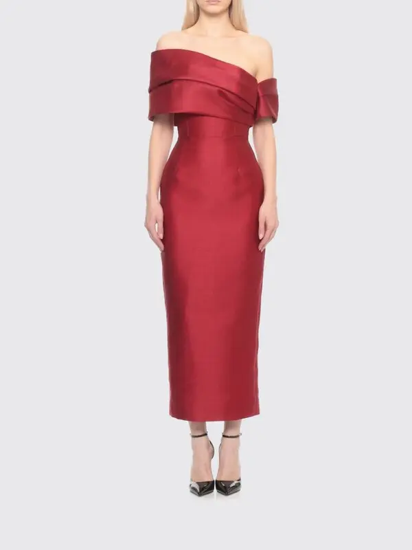 Solace London Midi Dress - Red