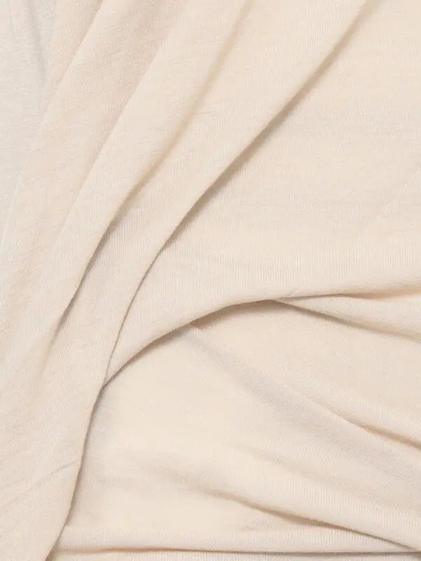 Rick Owens Viscose And Silk Blend Draped Top - Ivory