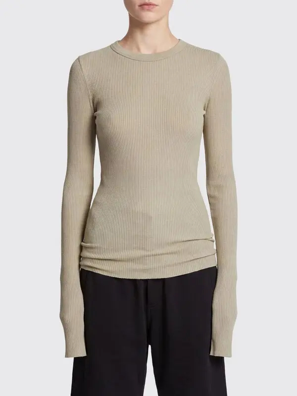 Rick Owens Viscose And Silk Knit Top - Sand