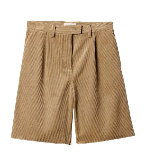 Miu Miu Corduroy Wide Leg Shorts
