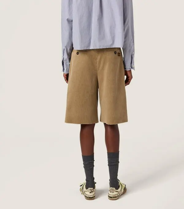 Miu Miu Corduroy Wide Leg Shorts