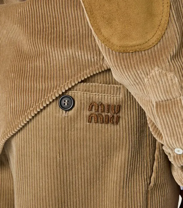 Miu Miu Corduroy Wide Leg Shorts