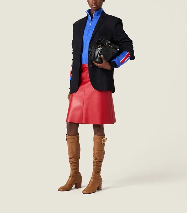 Miu Miu Waxed Suede Blazer