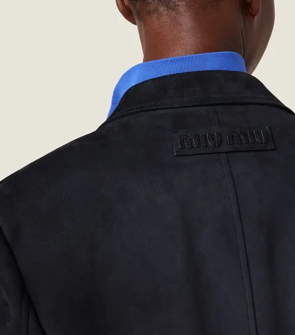 Miu Miu Waxed Suede Blazer