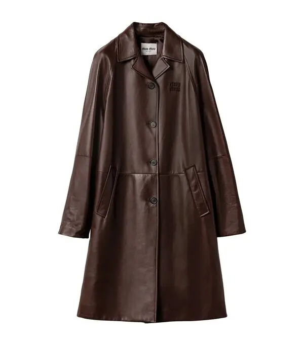 Miu Miu Nappa Leather Coat