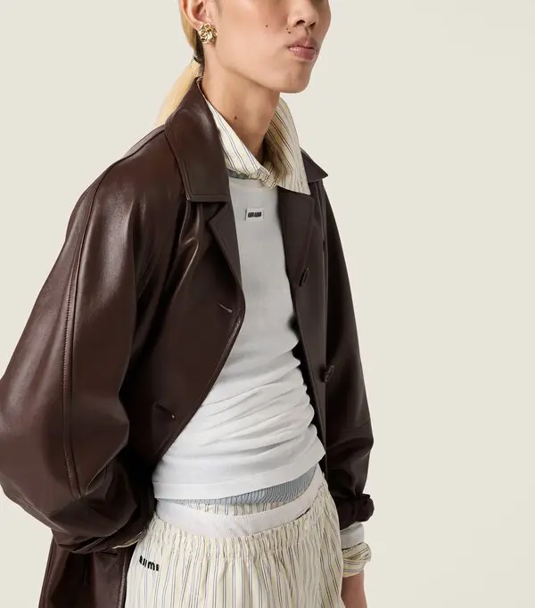 Miu Miu Nappa Leather Coat