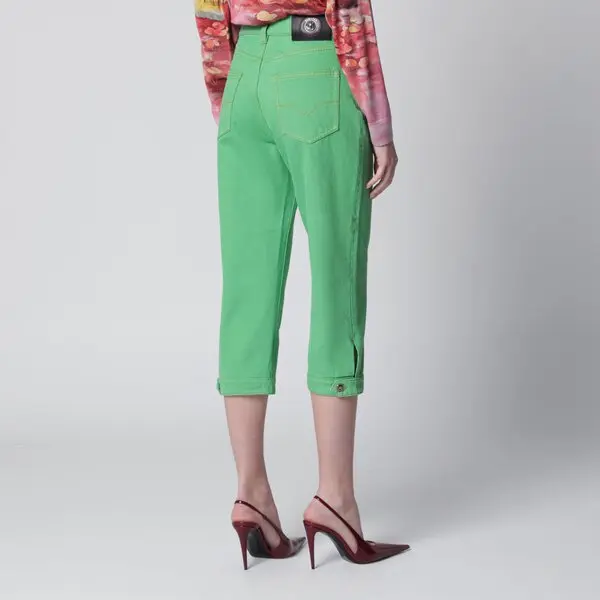 Versace Cropped Capri Jeans - Green