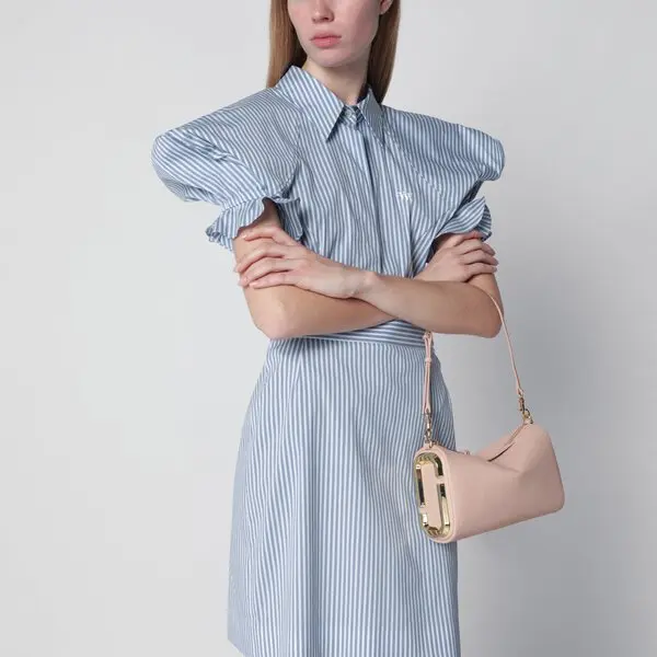 Marc Jacobs Snapshot Crossbody Bag In Grained Leather - Pink