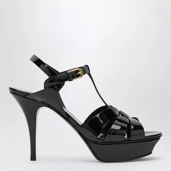 Saint Laurent Tribute Platform Sandals - Black