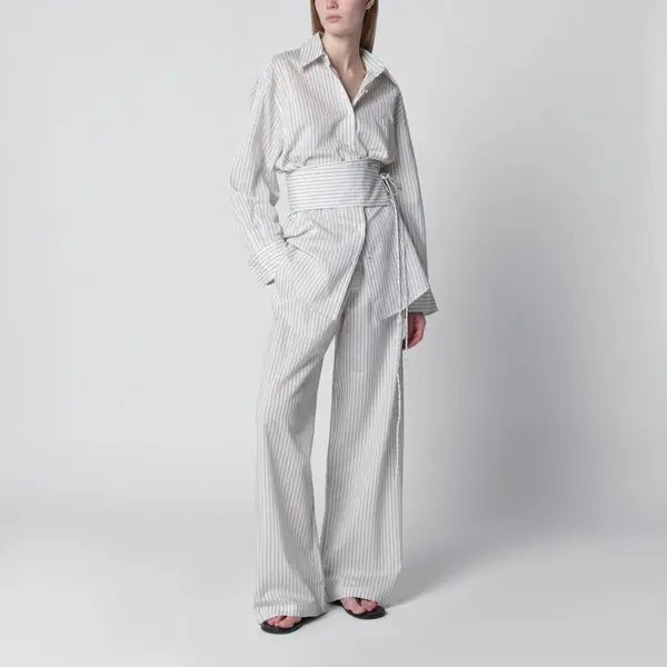 RÓHE Silk Striped Pajama Trousers