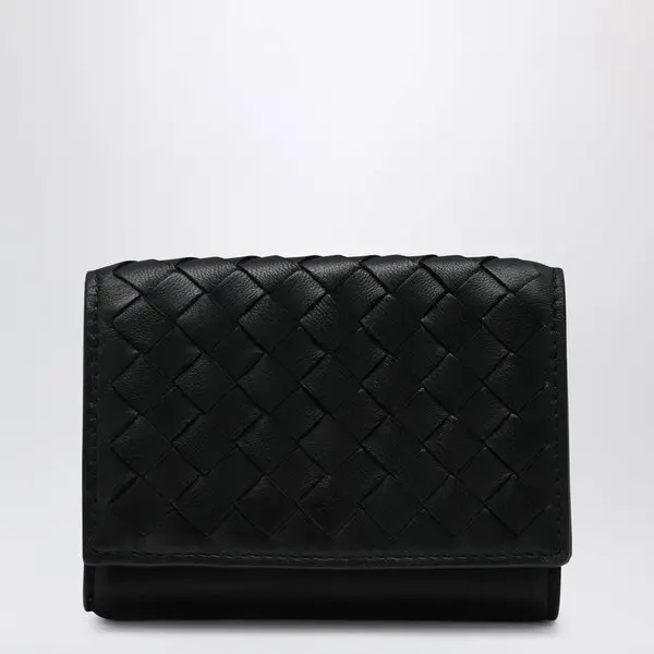 Bottega Veneta Intrecciato Tri-fold Wallet - Black