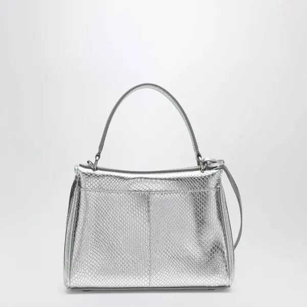 Balenciaga Mini Rodeo Bag In Shiny Leather With Python Print - Metal