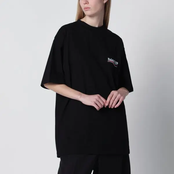 Balenciaga Political Campaign Large Fit T-shirt - Black