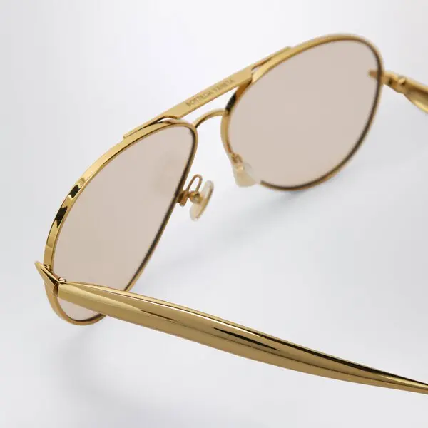 Bottega Veneta Aviator Sardine Sunglasses - Brown