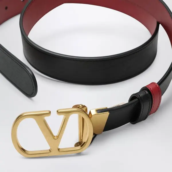 Valentino Garavani Reversible Vlogo Signature Belt - Black