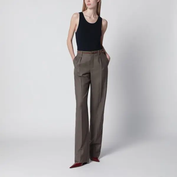 Saint Laurent Cassandre Ribbed Cotton Jersey Tank Top