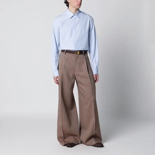 Valentino Garavani Fil-à-fil Cotton Shirt With Vlogo Embroidery