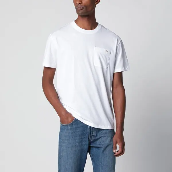Valentino Garavani Cotton T-shirt With Vgold - White