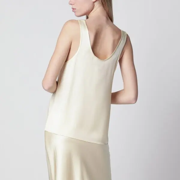 ANINE BING Lea Silk Top