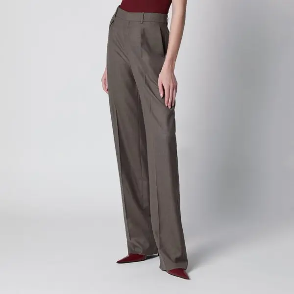 Saint Laurent Mid-rise Tailored Straight-leg Wool Trousers