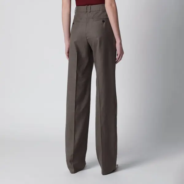 Saint Laurent Mid-rise Tailored Straight-leg Wool Trousers
