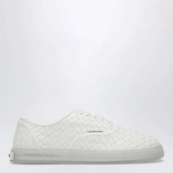 Bottega Veneta Serena Woven Nappa Leather Sneakers - White