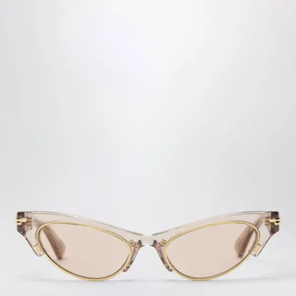 Bottega Veneta Angle Cat-eye Sunglasses In Recycled Acetate - Brown