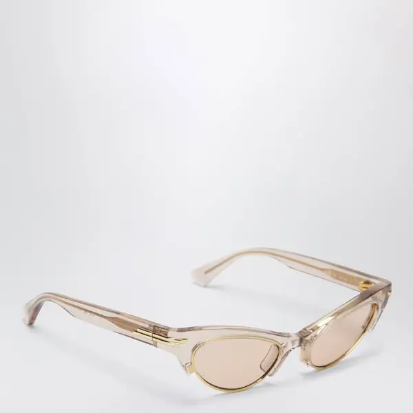 Bottega Veneta Angle Cat-eye Sunglasses In Recycled Acetate - Brown