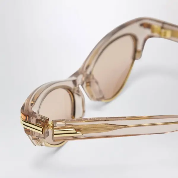 Bottega Veneta Angle Cat-eye Sunglasses In Recycled Acetate - Brown