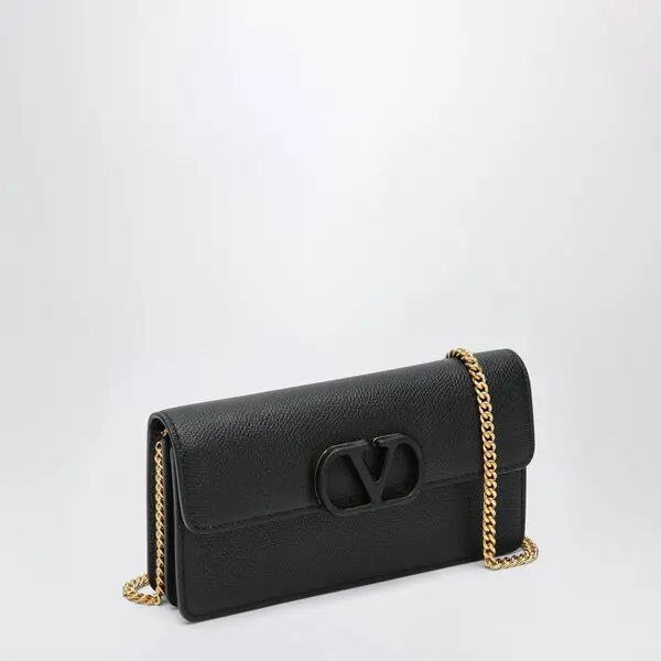 Valentino Garavani Vlogo Signature Chain Wallet In Leather