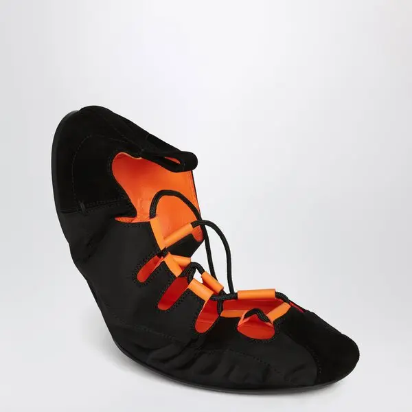 Alaïa Foldable Lace-up Ballerinas - Black