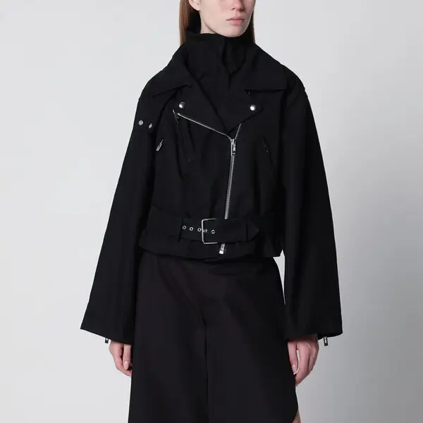 Alaïa Cotton Biker Jacket - Black