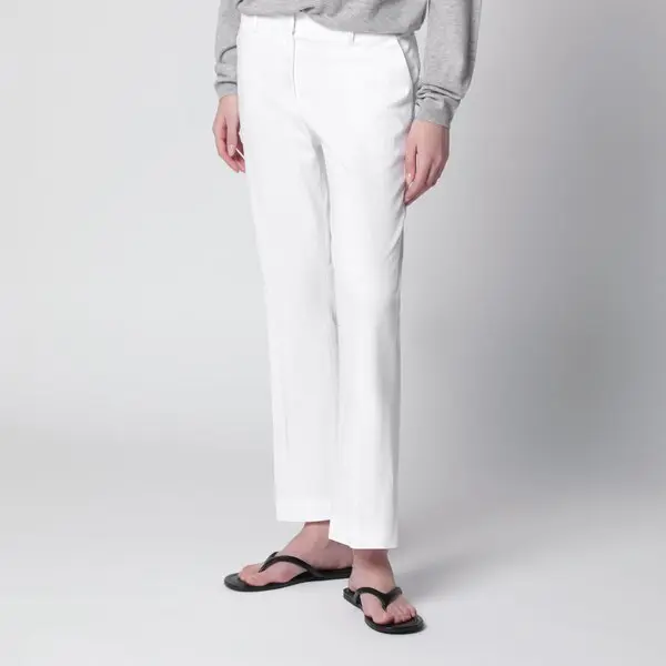 PT TORINO Mid-rise Flared Cotton Trousers