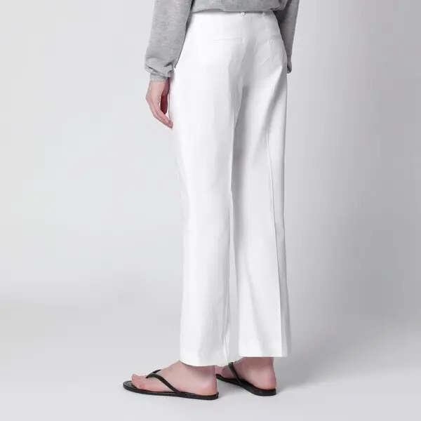 PT TORINO Mid-rise Flared Cotton Trousers