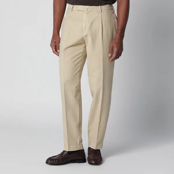 SANTANIELLO Cru Cotton And Linen Trousers - White