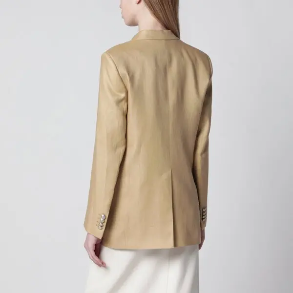 Tagliatore Linen Double-breasted Jacket - Beige